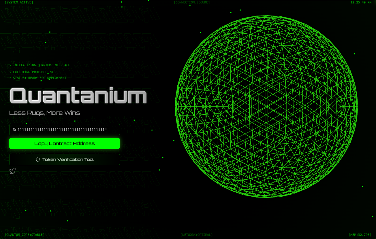 Quantanium - Less Rugs, More Wins